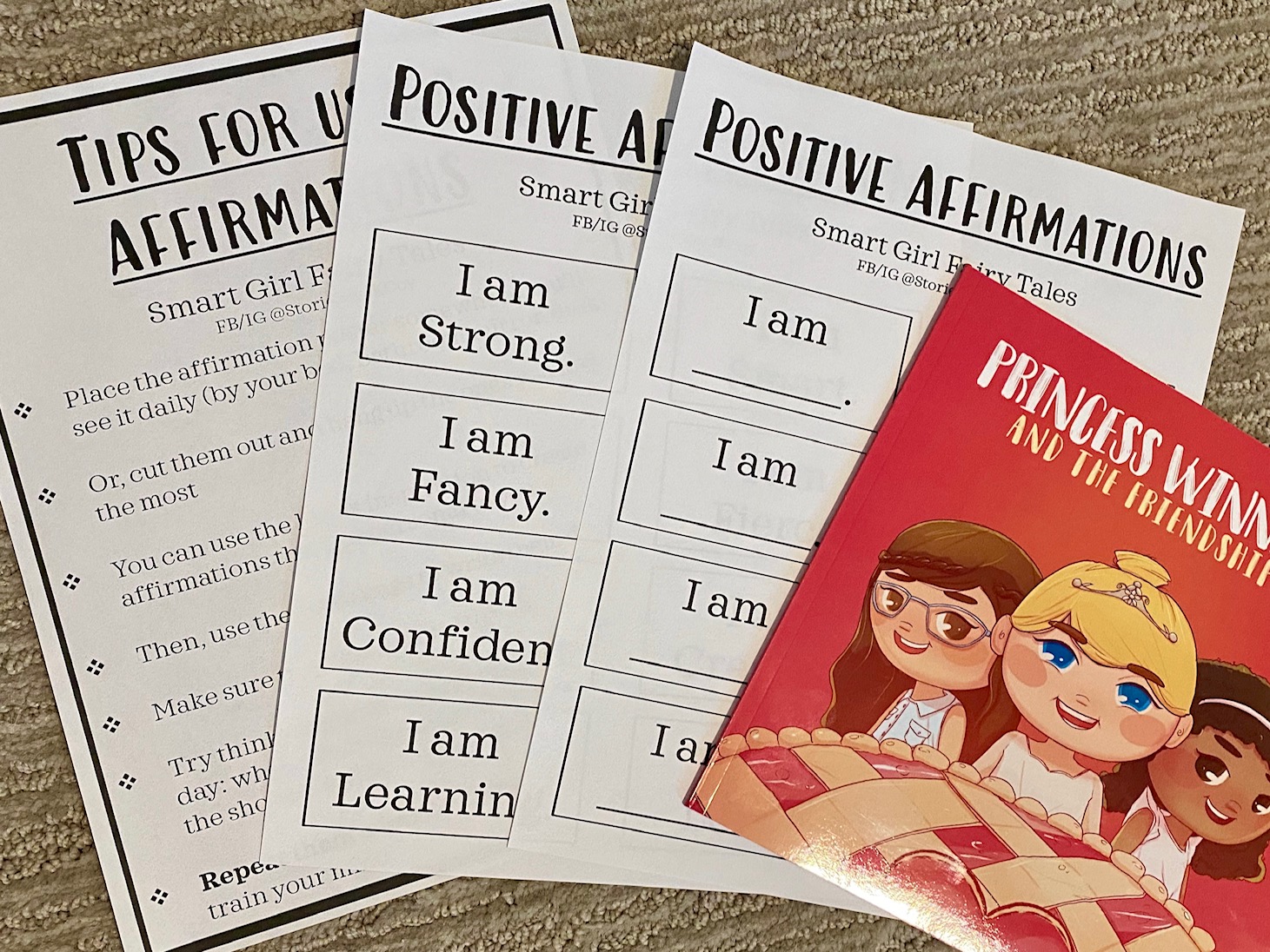 How to Build Positive Self Esteem in Kids, Free Affirmation Cards – My ...
